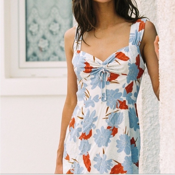 l*space | Dresses | L Space Mini Floral Lavender Orange Dress Small ...